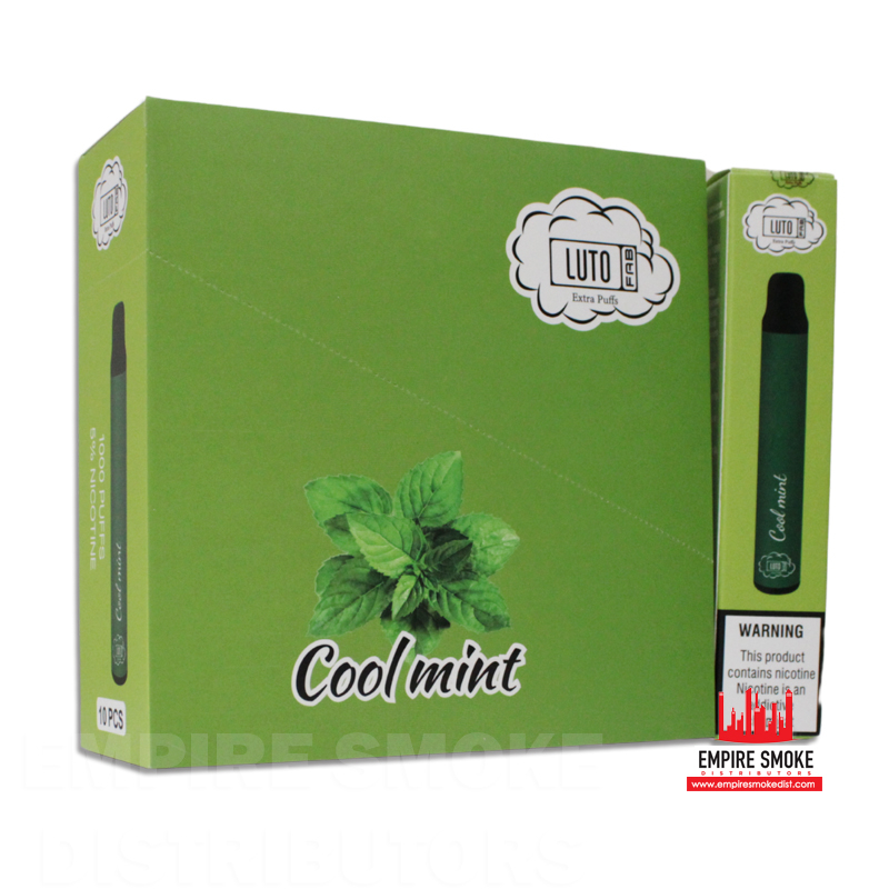 LUTO FAB DISPOSABLE 1000PF COOL MINT -BOX OF 10 - Empire Smoke Distributors