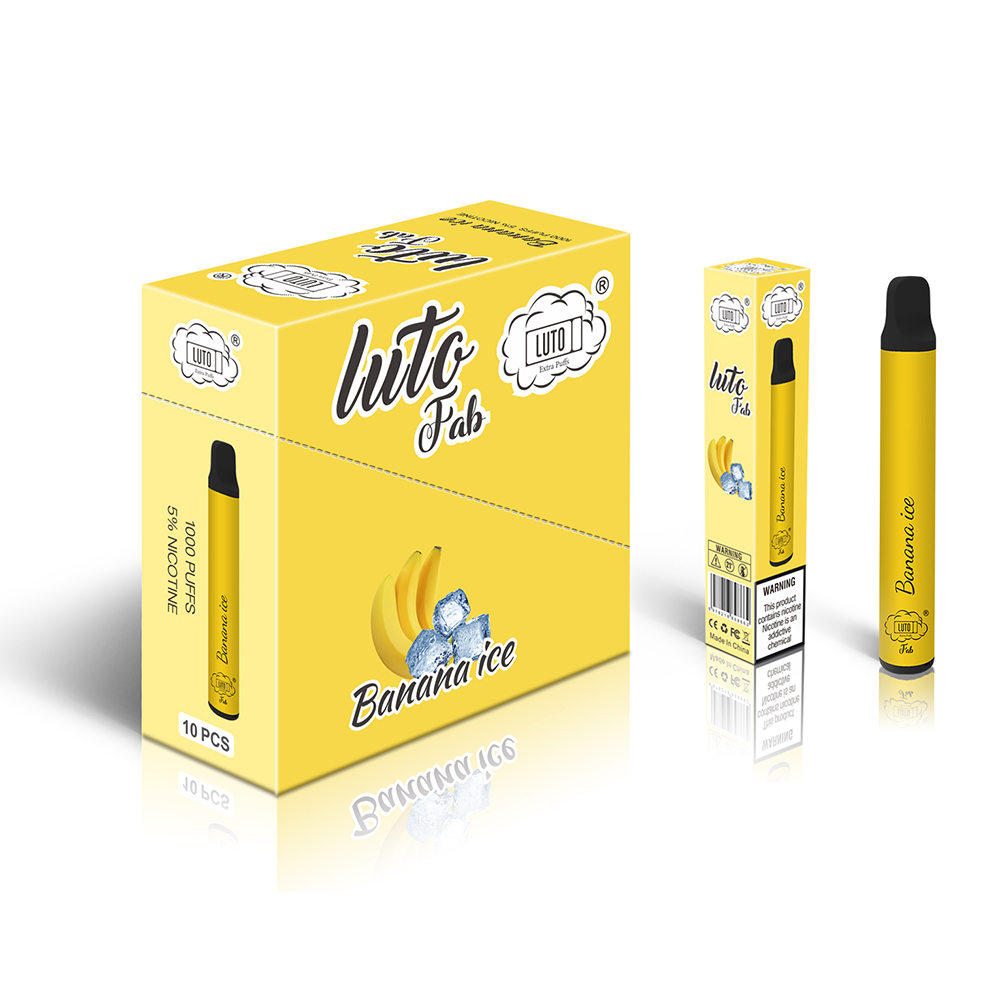 LUTO FAB DISPOSABLE 1000PF BANANA ICE -BOX OF 10 - Empire Smoke ...