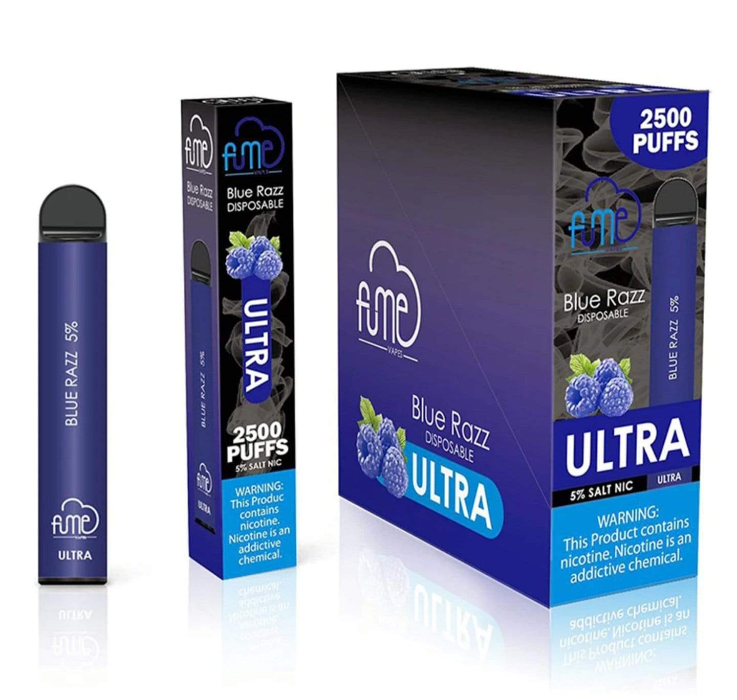 FUME ULTRA DISPOSABLE BLUE RAZZ 2500PF -BOX OF 10 - Empire Smoke ...