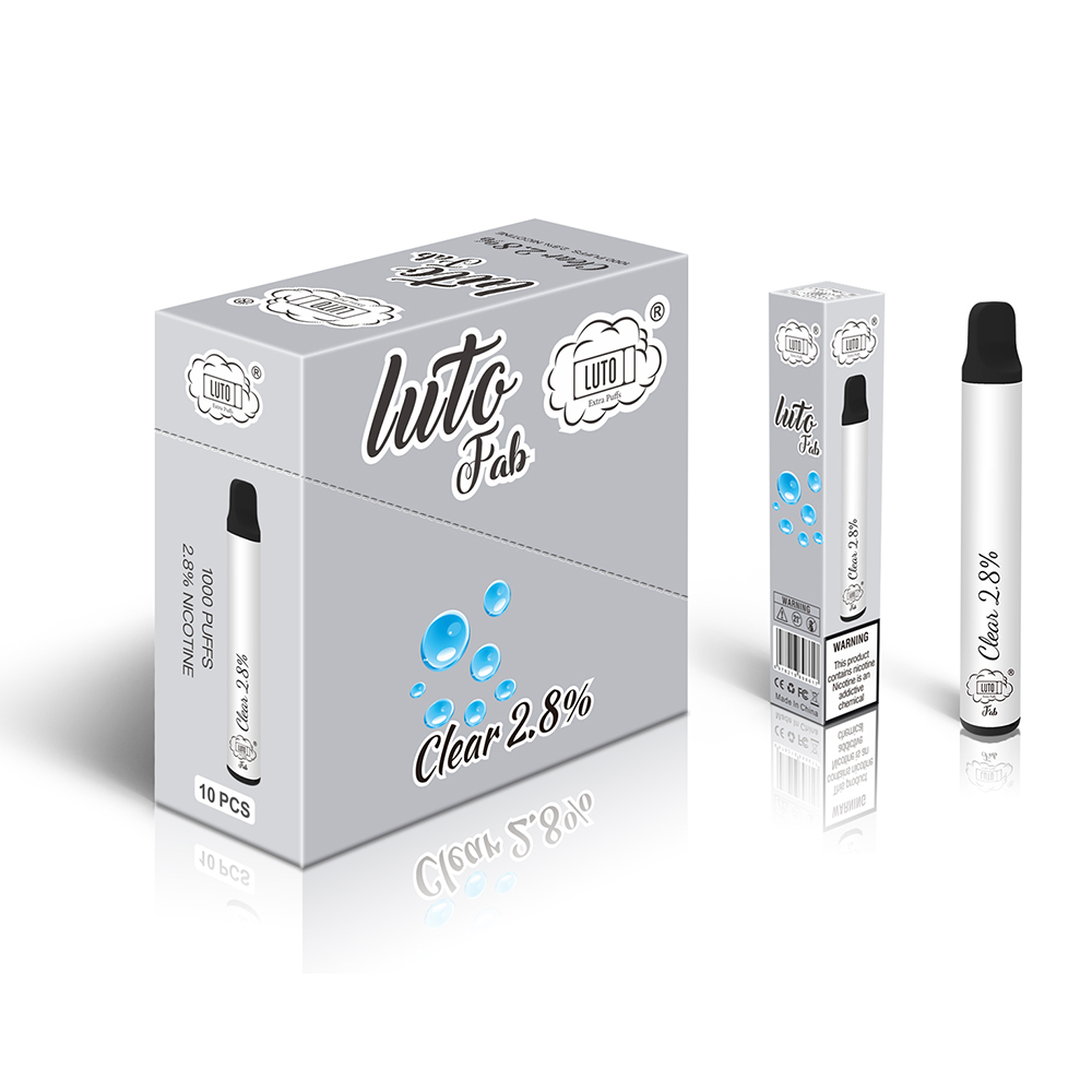 LUTO FAB DISPOSABLE 1000PF CLEAR 2.8% -BOX OF 10 - Empire Smoke ...
