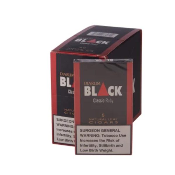 DJARUM BLACK CLASSIC RUBY 60CT 10 PK OF 6 - Empire Smoke Distributors
