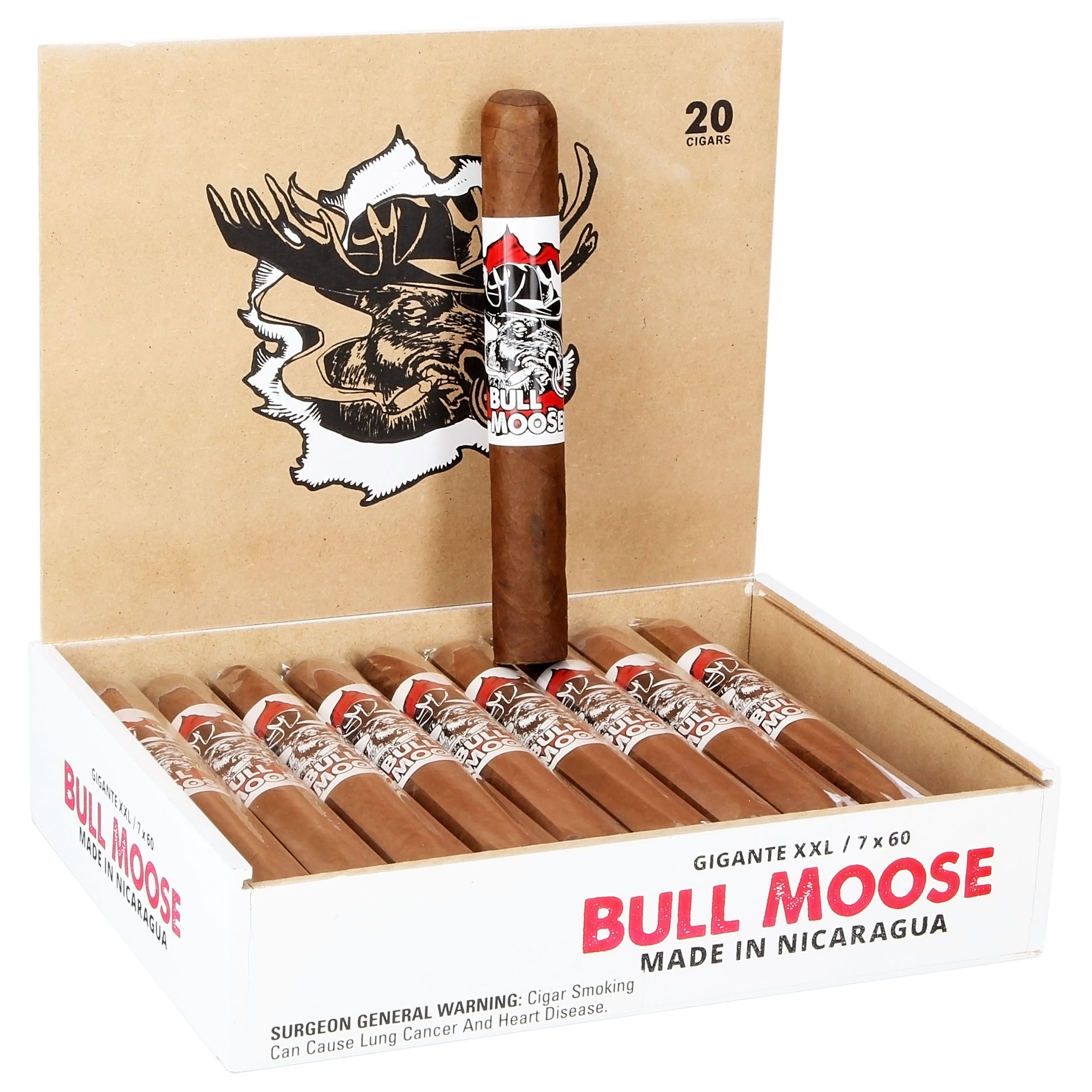 CHILLIN MOOSE BULL MOOSE GIGANTE XXL (7X60) BOX OF 20 – Empire Smoke ...
