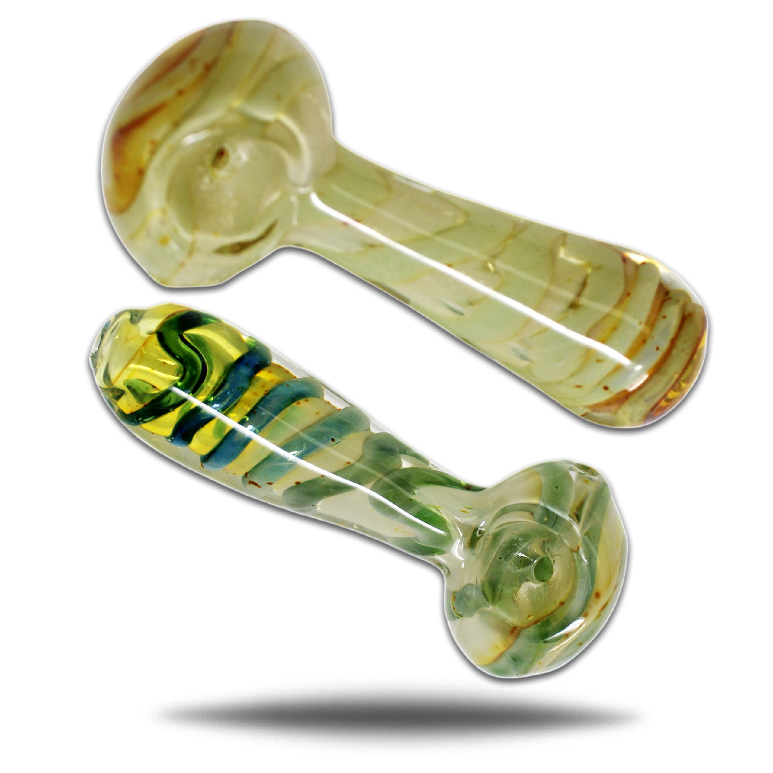 3.5" SILVER FUME RIBBON COLOR HAND PIPES 16CT JAR - Empire Smoke ...