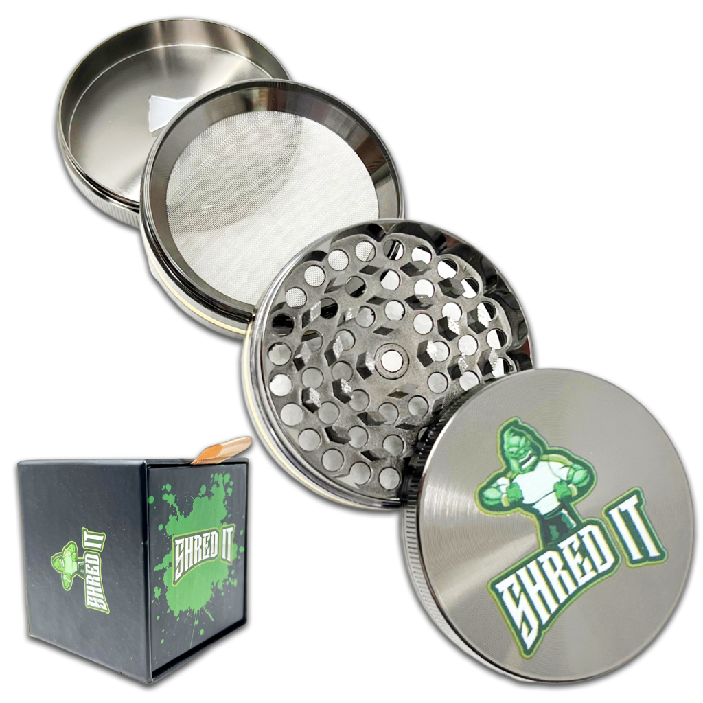 SHRED IT GRINDER GUN BLACK 4 PART 63MM PCS (HX863SD) - Empire Smoke ...