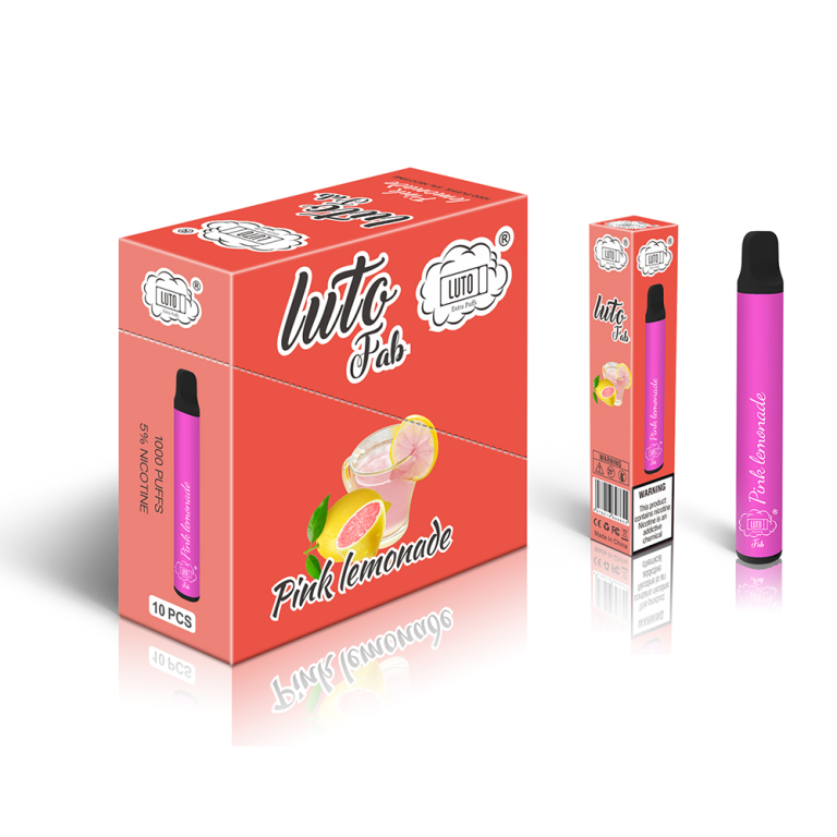 LUTO FAB DISPOSABLE 1000PF PINK LEMONADE – BOX OF 10 – Empire Smoke ...