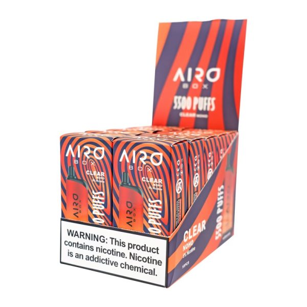 AIRO BOX DISPOSABLE 5500PF CLEAR NOHO -BOX OF 10 – Empire Smoke ...
