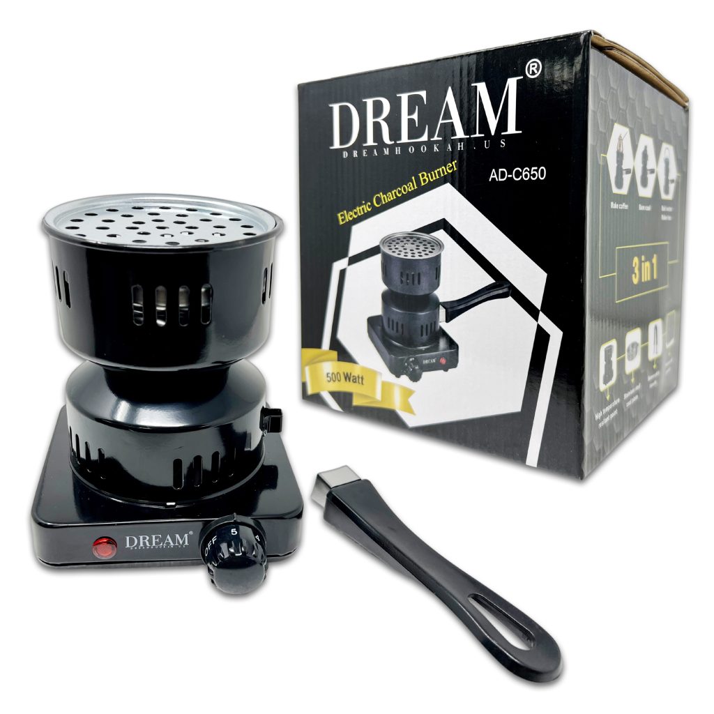 DREAM ELECTRIC CHARCOAL BURNER BLACK (AD-C650) – Empire Smoke Distributors