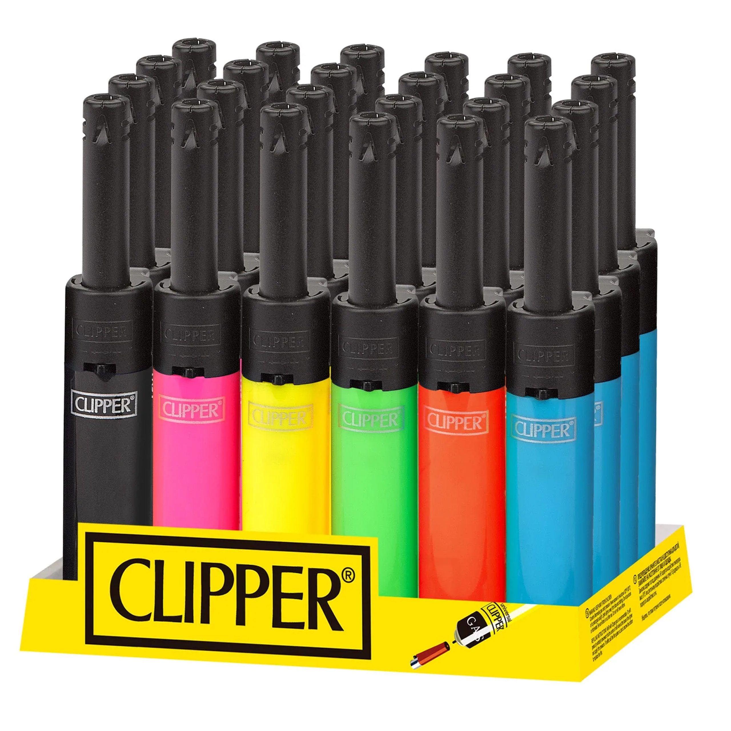 CLIPPER LIGHTER MINI TUBE BLACK TOP -24CT DISPLAY – Empire Smoke ...