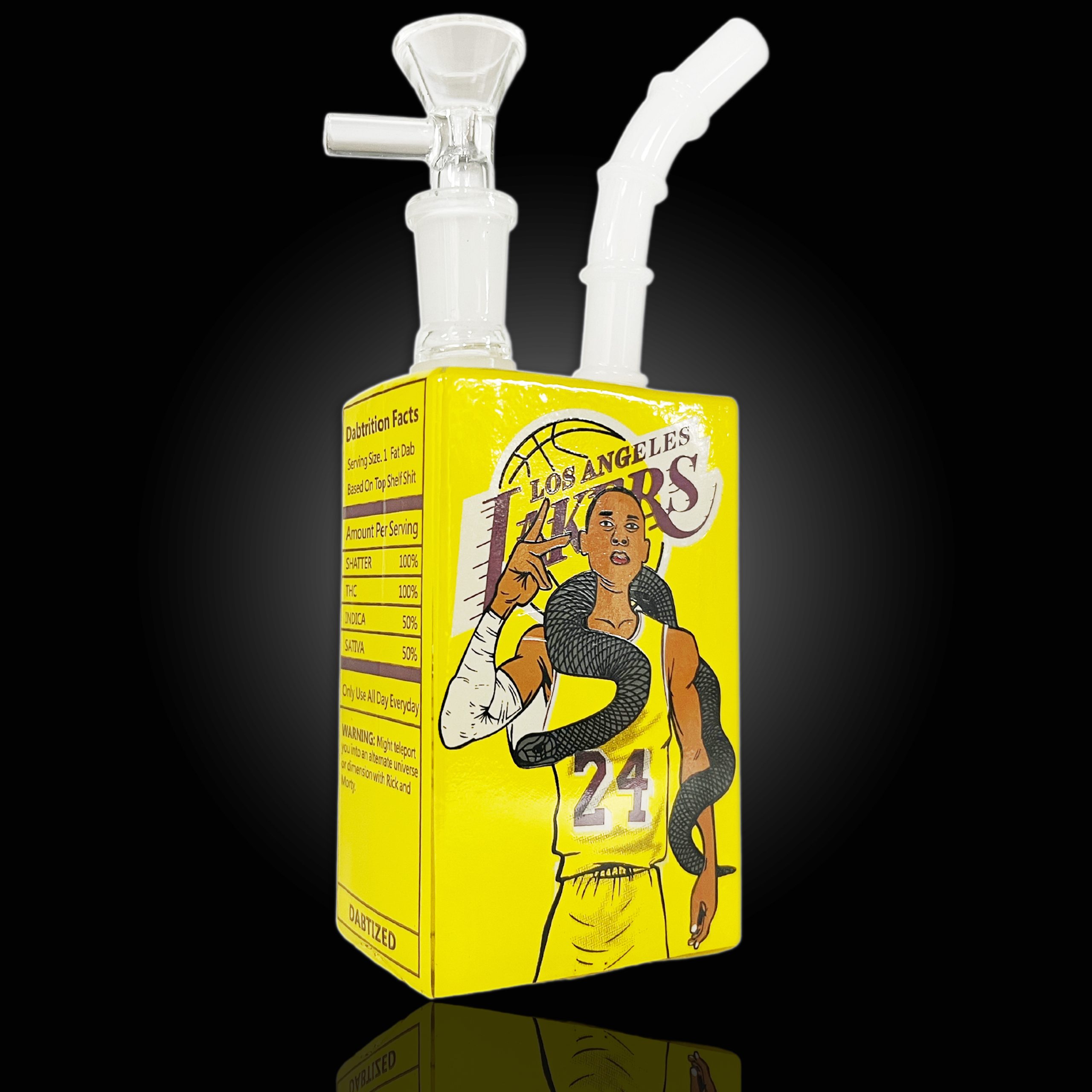 7″ LOS ANGELES KOBE BRYANT LAKERS JUICE BOX WATER PIPE – Empire Smoke ...