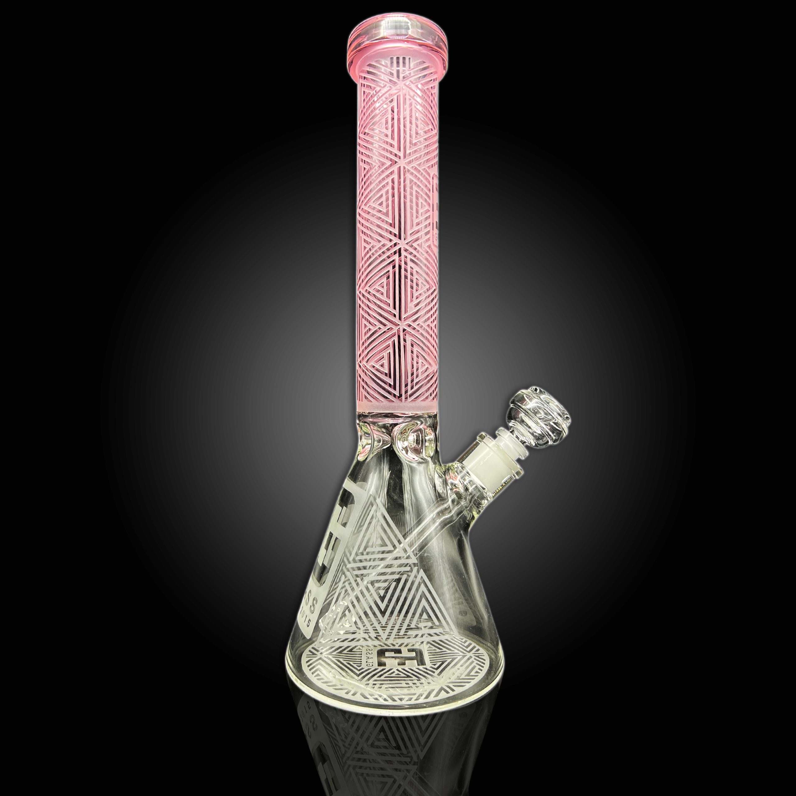 15″ ESIGO TRIANGLE BEAKER PINK – Empire Smoke Distributors