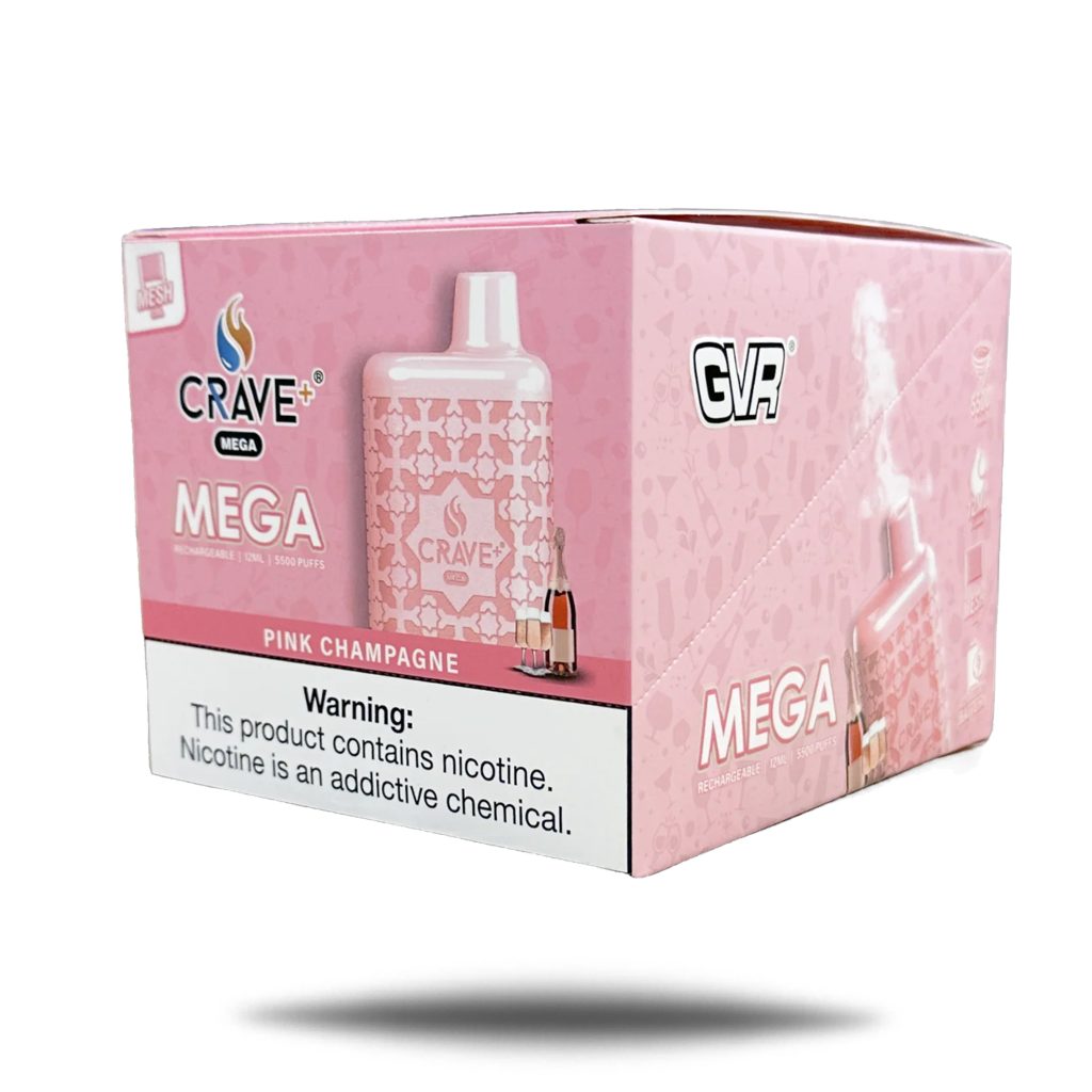 CRAVE PLUS MEGA DISPOSABLE 5500PF PINK CHAMPAGNE -BOX OF 10 - Empire ...
