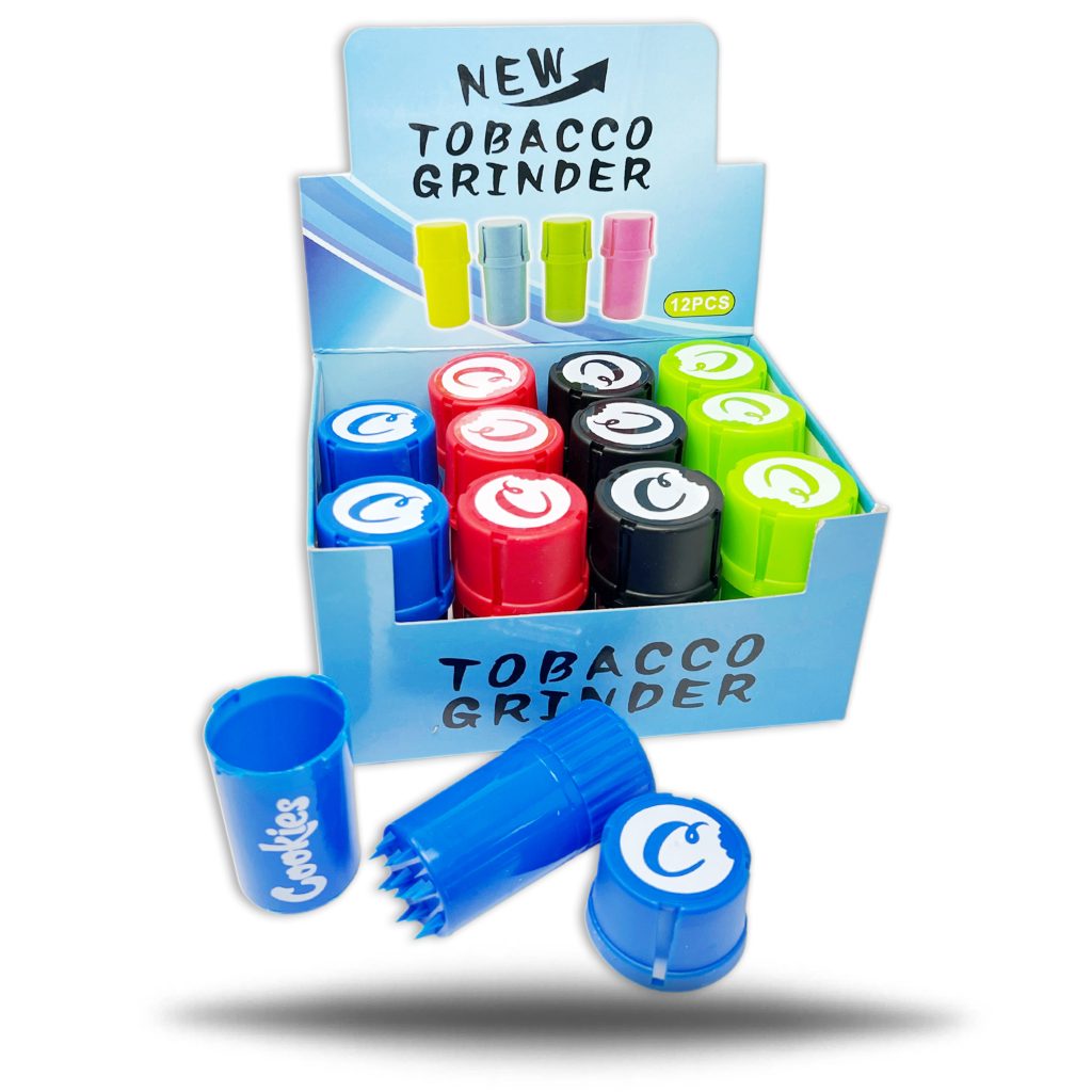 COOKIES PLASTIC GRINDER WITH STORAGE 3 PART -BOX OF 12 – Empire Smoke ...