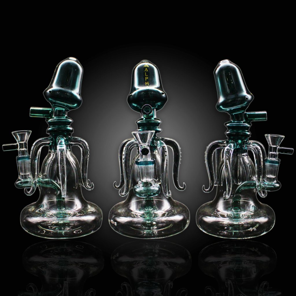 9″ ALPHA SIX LEG OCTOPUS RIG WATER PIPE – Empire Smoke Distributors