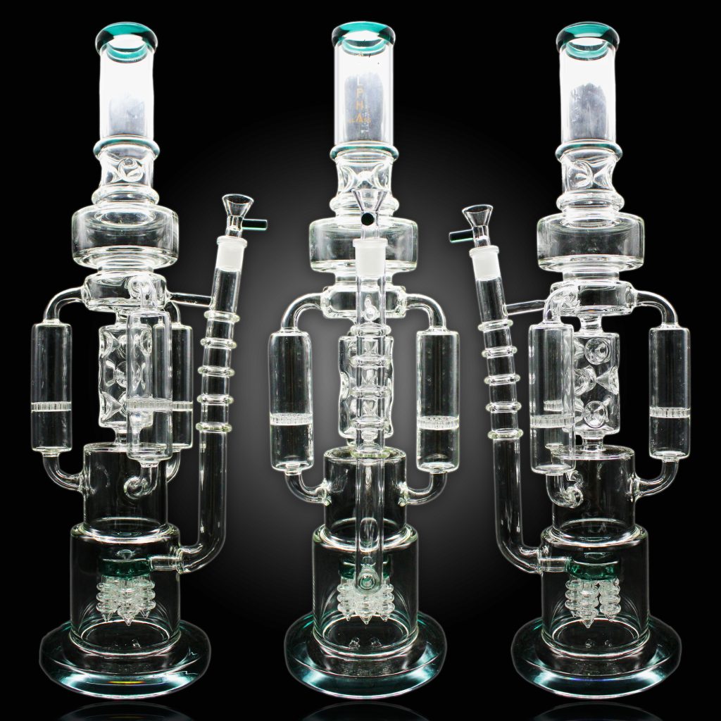 20″ ALPHA TRIPLE HONEY COMB ARM DRILL PERC WATER PIPE – Empire Smoke ...