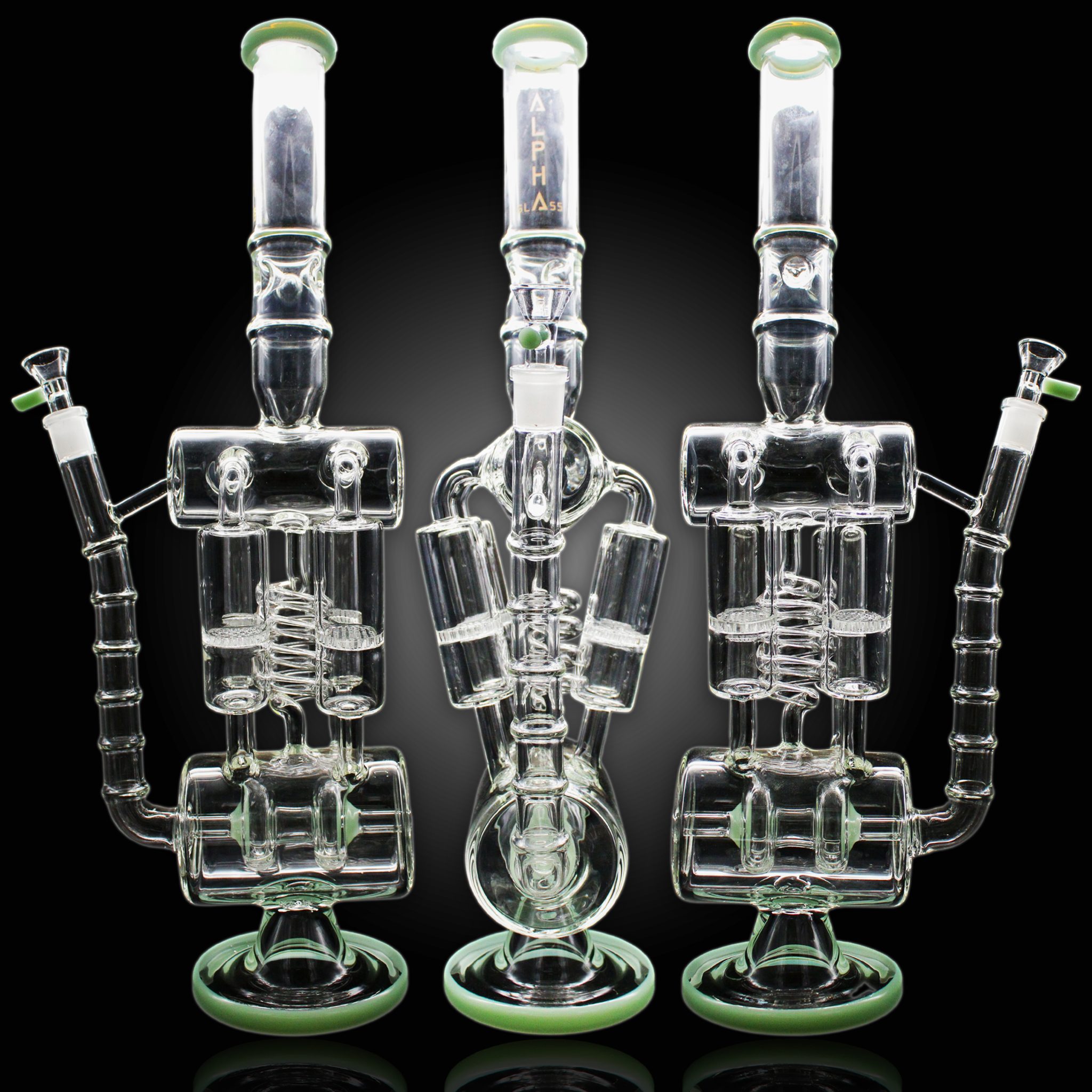 20″ ALPHA TWO CYLINDER HONEY COMB RECYCLER WATER PIPE – Empire Smoke ...