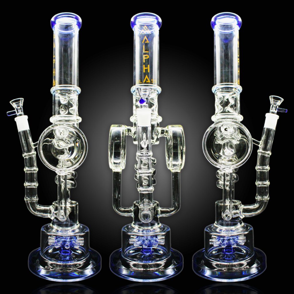 18″ ALPHA DOUBLE BARREL COIL SPRINKLE WATER PIPE – Empire Smoke ...