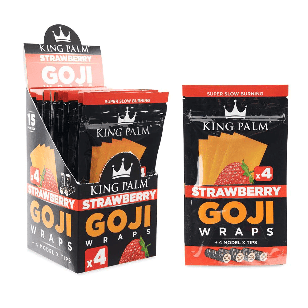 KING PALM GOJI WRAPS STRAWBERRY 4PK - 15 PER BOX - Empire Smoke ...