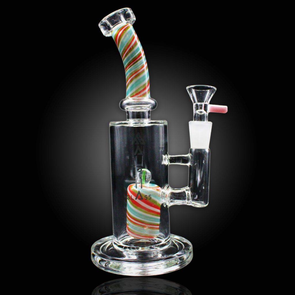 9'' ALPHA SHOWERHEAD SPIRAL WATER PIPE WHITE BLUE - Empire Smoke ...