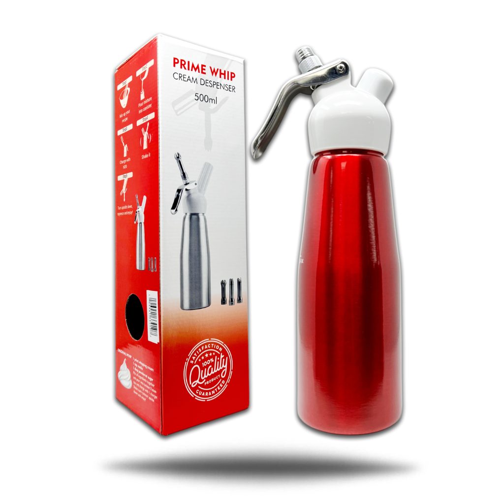 PRIME WHIP CREAM DISPENSER REGULAR 500ML RED – Empire Smoke Distributors