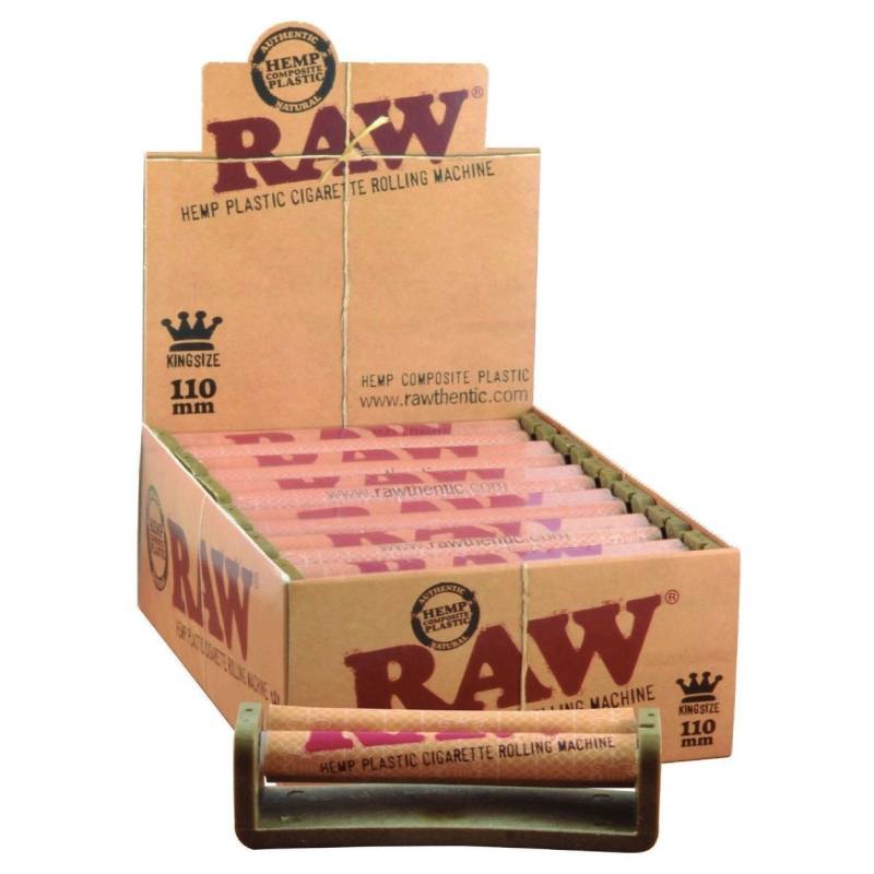 RAW 110MM HEMP PLASTIC ROLLING MACHINES KINGSIZE 12 PER BOX - Empire ...