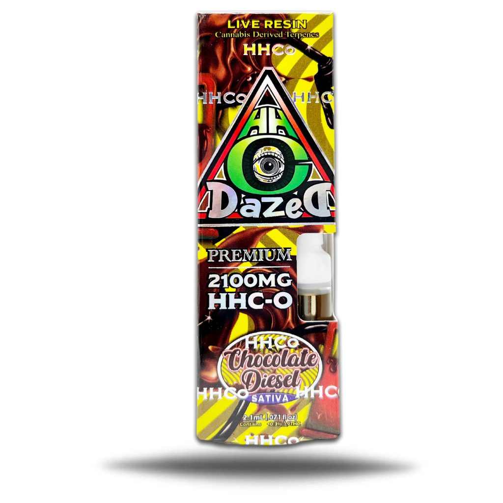 DAZED8 HHC LIVE RESIN CARTRIDGE 2100MG CHOCOLATE DIESEL (INDICA) -BOX ...