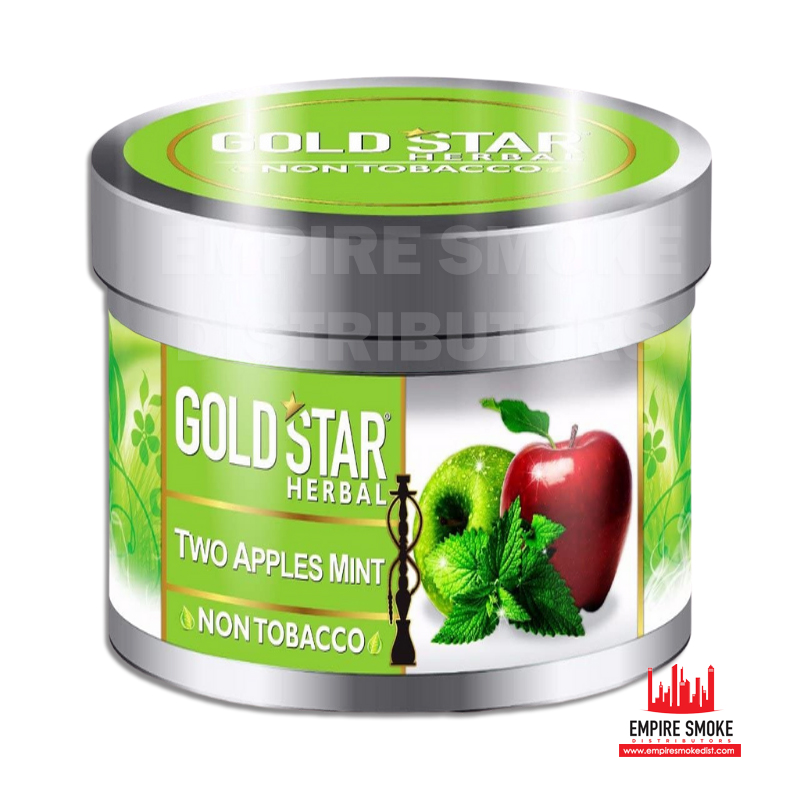 GOLD STAR TWO APPLE MINT HERBAL NON TOBACCO – Empire Smoke Distributors