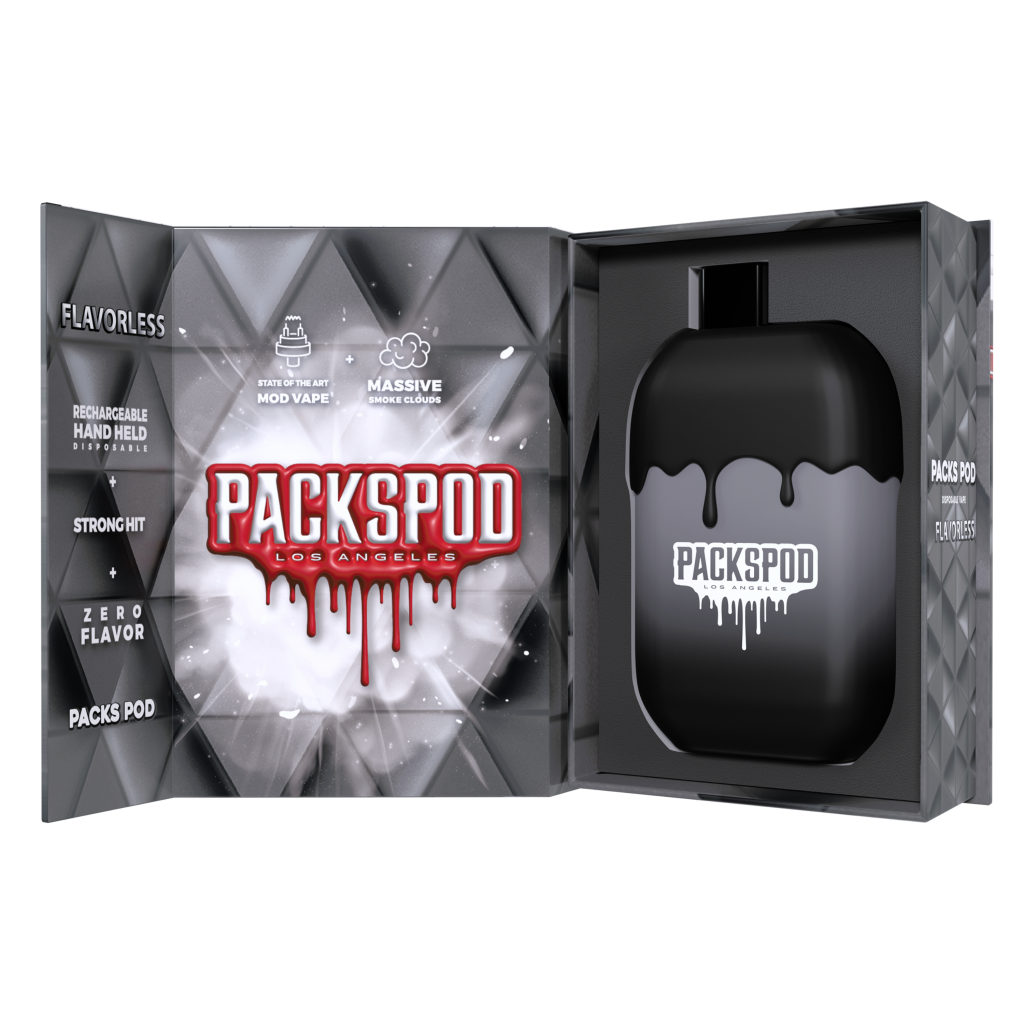 PACKSPOD DISPOSABLE 5000PF FLAVORLESS -BOX OF 5 – Empire Smoke Distributors