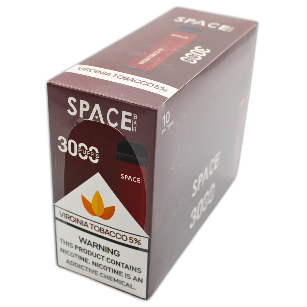 SPACE BAR DISPOSABLE 3000PF VIRGINIA TOBACCO 5% -BOX OF 10 – Empire ...
