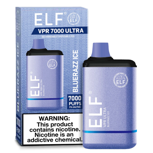 ELF ULTRA DISPOSABLE VPR 7000PF BLUERAZZ ICE -BOX OF 10 – Empire Smoke ...