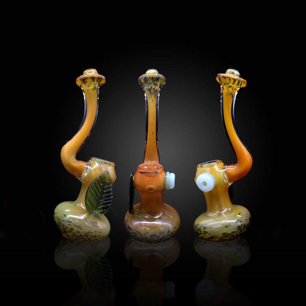 8" YELLOW FUME LEAF ATTACHED BIG BUBBLER 5CT JAR - Empire Smoke ...