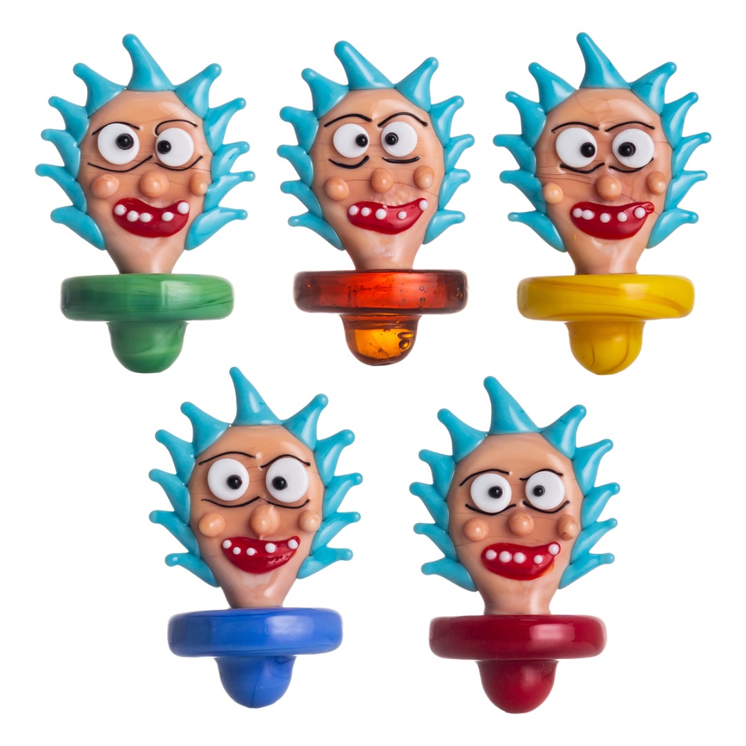 ALPHA RICK & MORTY DESIGN CARB CAP MIXED COLOR 20CT JAR - Empire Smoke ...