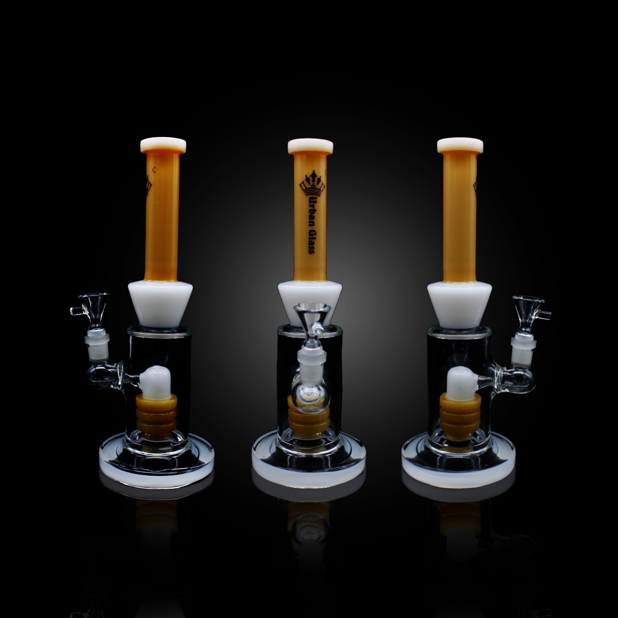 10" URBAN GLASS COLOR TUBE WITH TRIPLE SHOWER HEAD - Empire Smoke ...