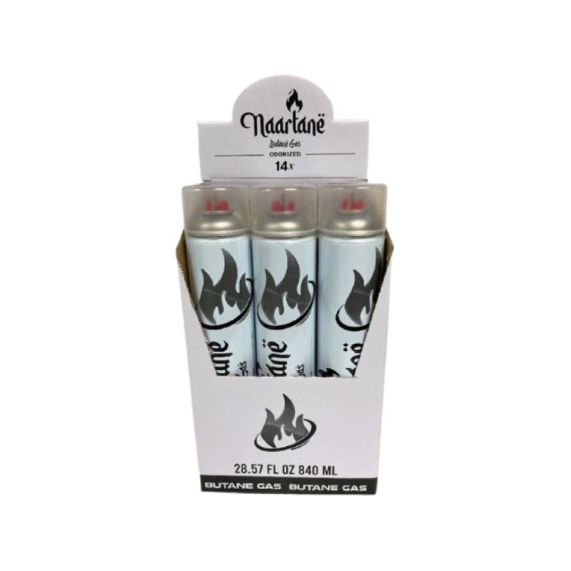 NAARTANE BUTANE 14X 840ML 28.57OZ (ODORIZED) – Empire Smoke Distributors
