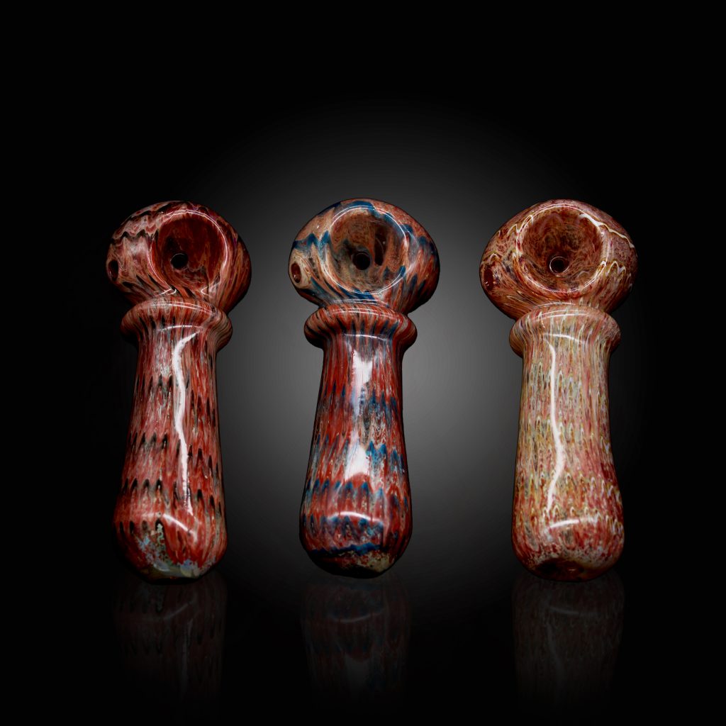 4.5" COLOR FUME WAVE RIM HAND PIPE 8CT JAR - Empire Smoke Distributors