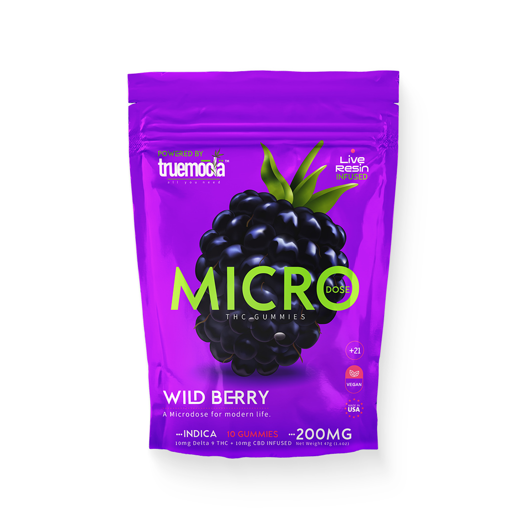 TRUEMOOLA MICRO DOSE D9 THC CBD INFUSED LIVE RESIN GUMMIES 200MG WILD ...