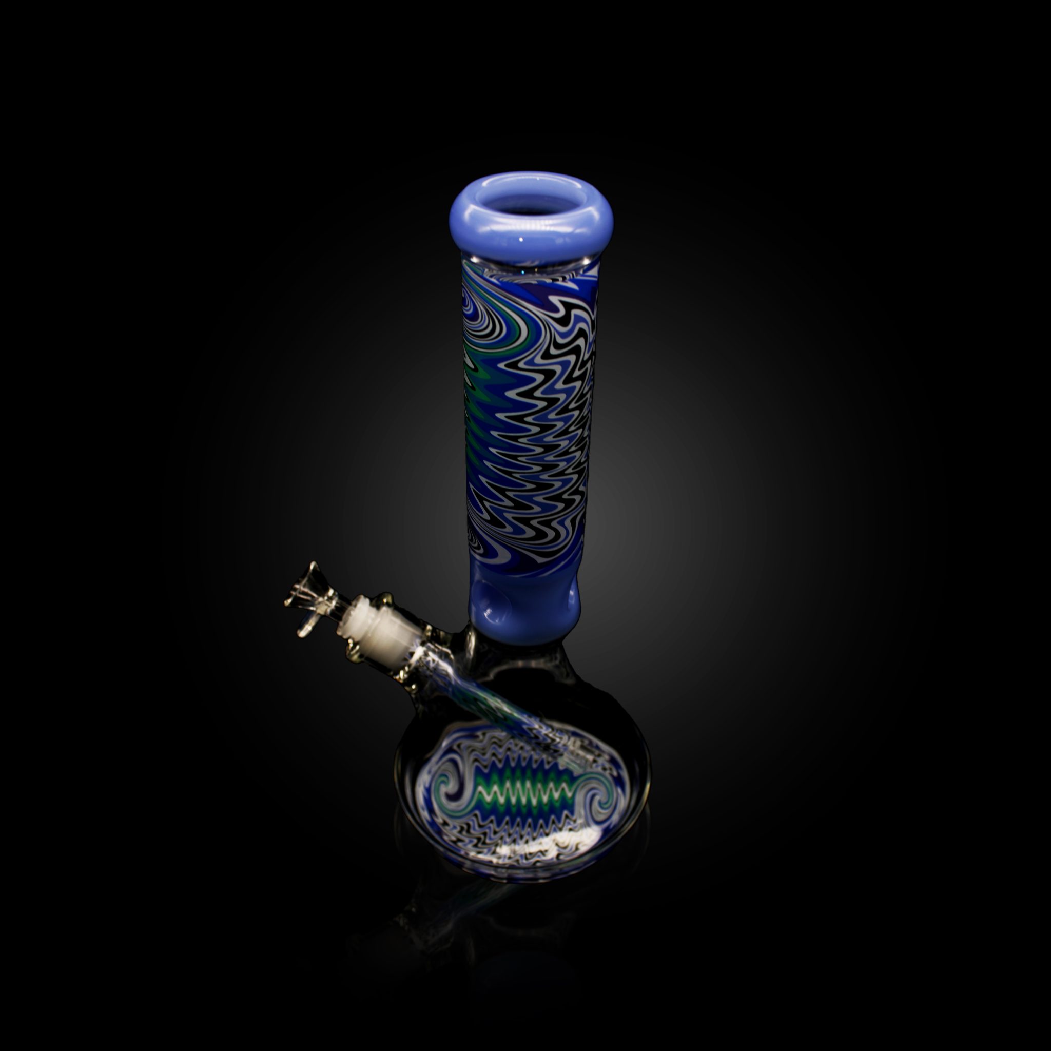 13'' MASONIC PYRAMID WATERPIPE DARK BLUE - Empire Smoke Distributors