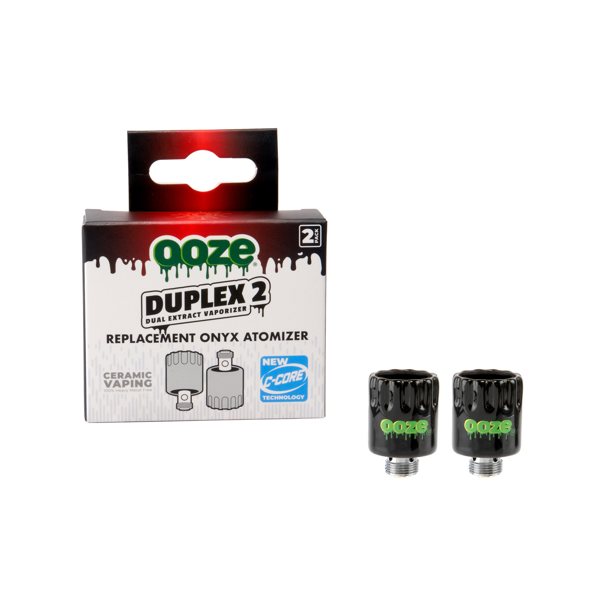 OOZE DUPLEX 2 REPLACEMENT ATOMIZER ONYX -2PK - Empire Smoke Distributors