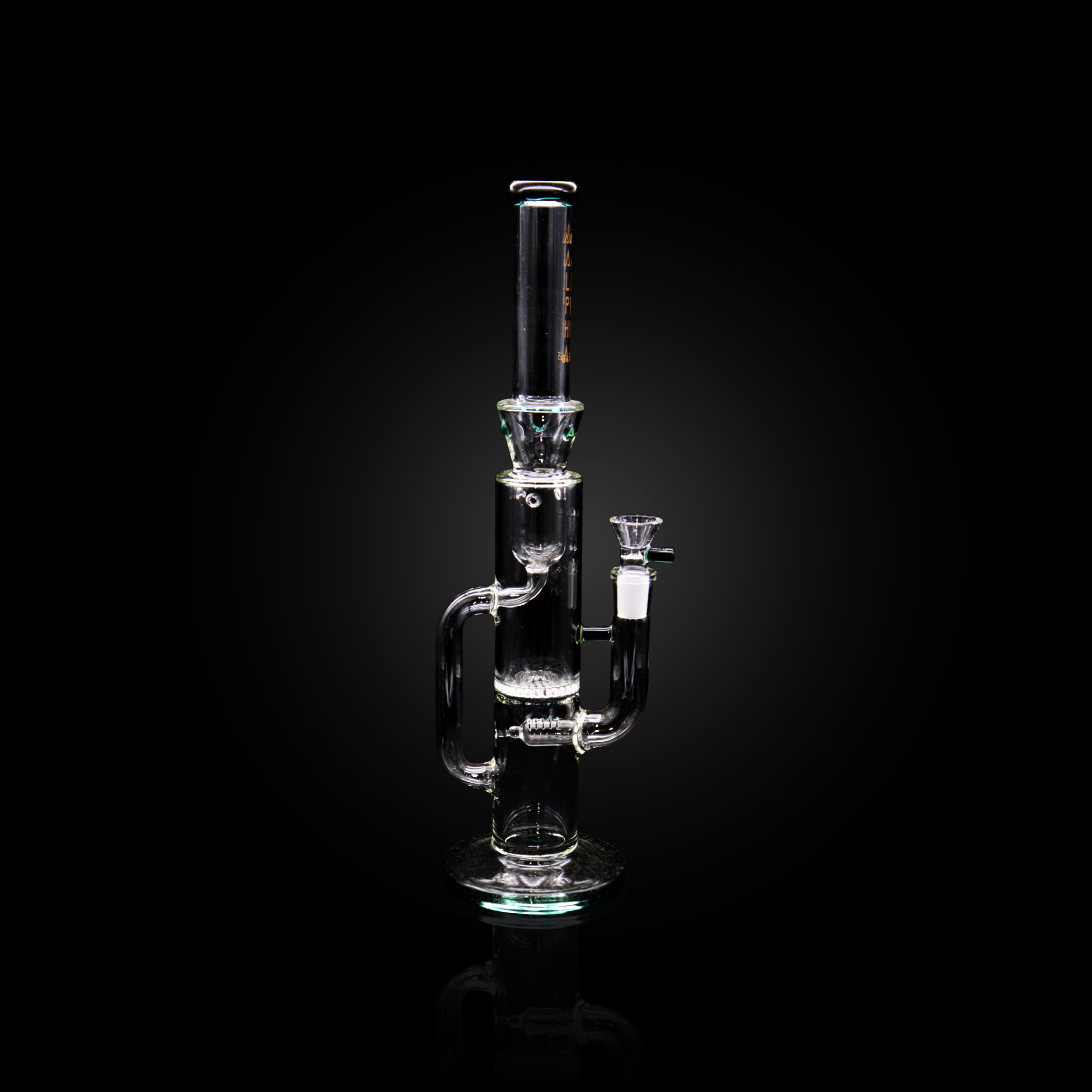 ALPHA 16'' OUTSIDE RECYCLER JOINT GLASS TUBING WITH HONEYCOMB AND ...