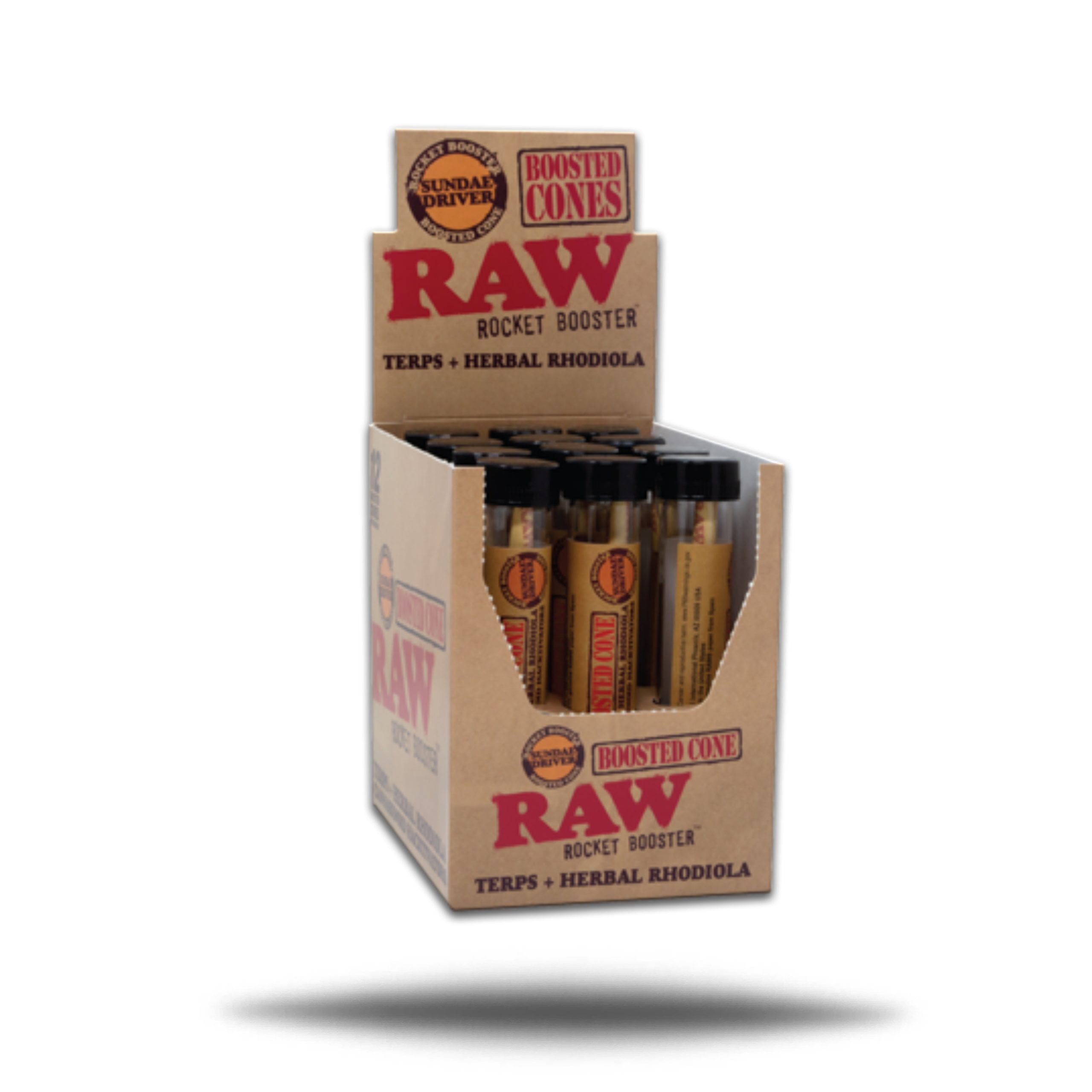 RAW ROCKET BOOSTER BOOSTED CONE SUNDAE DRIVER 12CT BOX – Empire Smoke ...