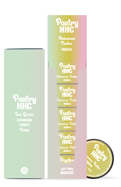 NYB PASTRY HHC DIAMOND SAUCE DABS 2GM BANANAS FOSTER (INDICA) PCS - Empire Smoke Distributors
