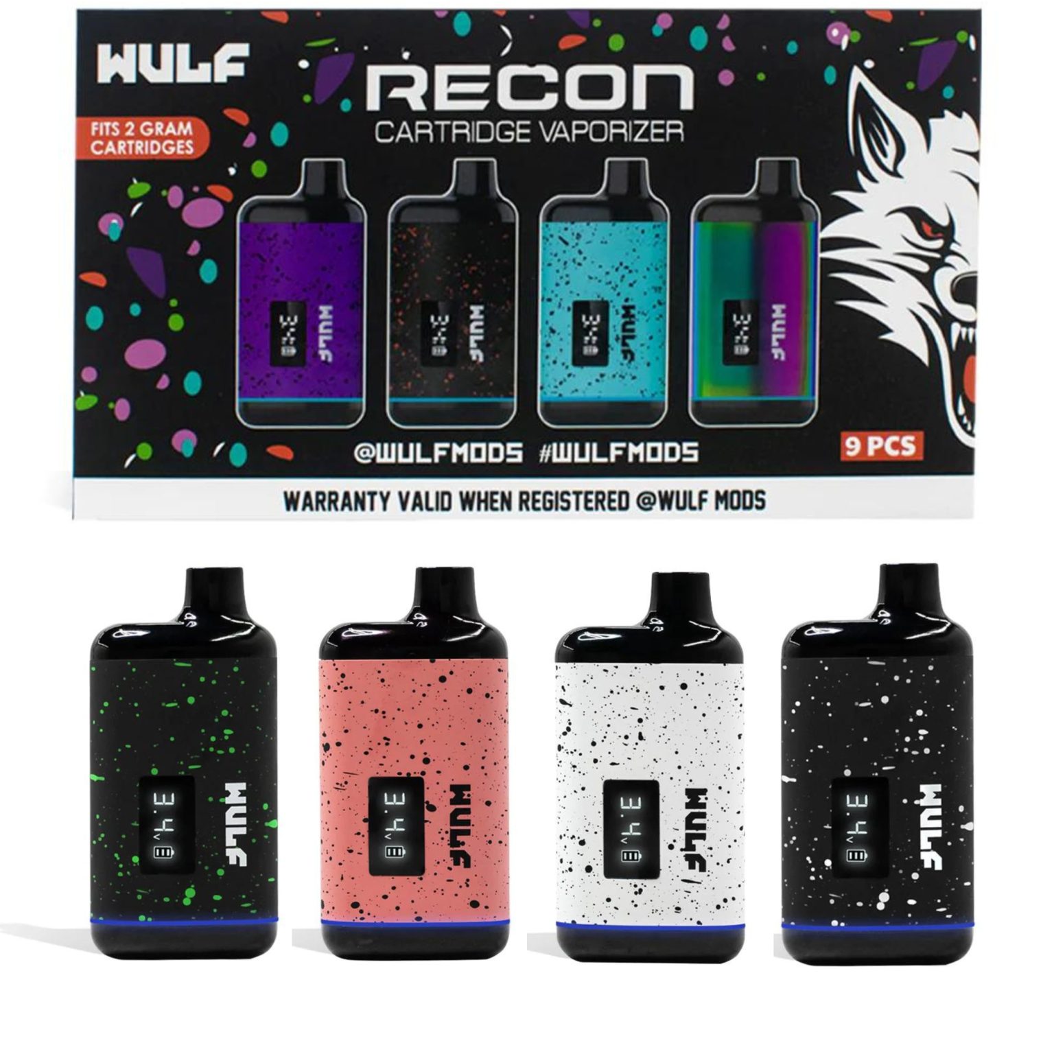 WULF RECON CARTRIDGE VAPORIZER 9 PCS BOX - Empire Smoke Distributors