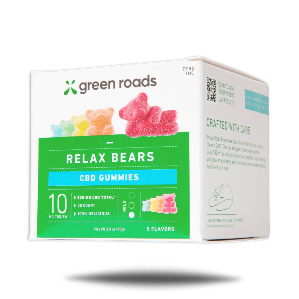 GREEN ROADS CBD GUMMY RELAX BEARS 300MG 30CT JAR - Empire Smoke Distributors