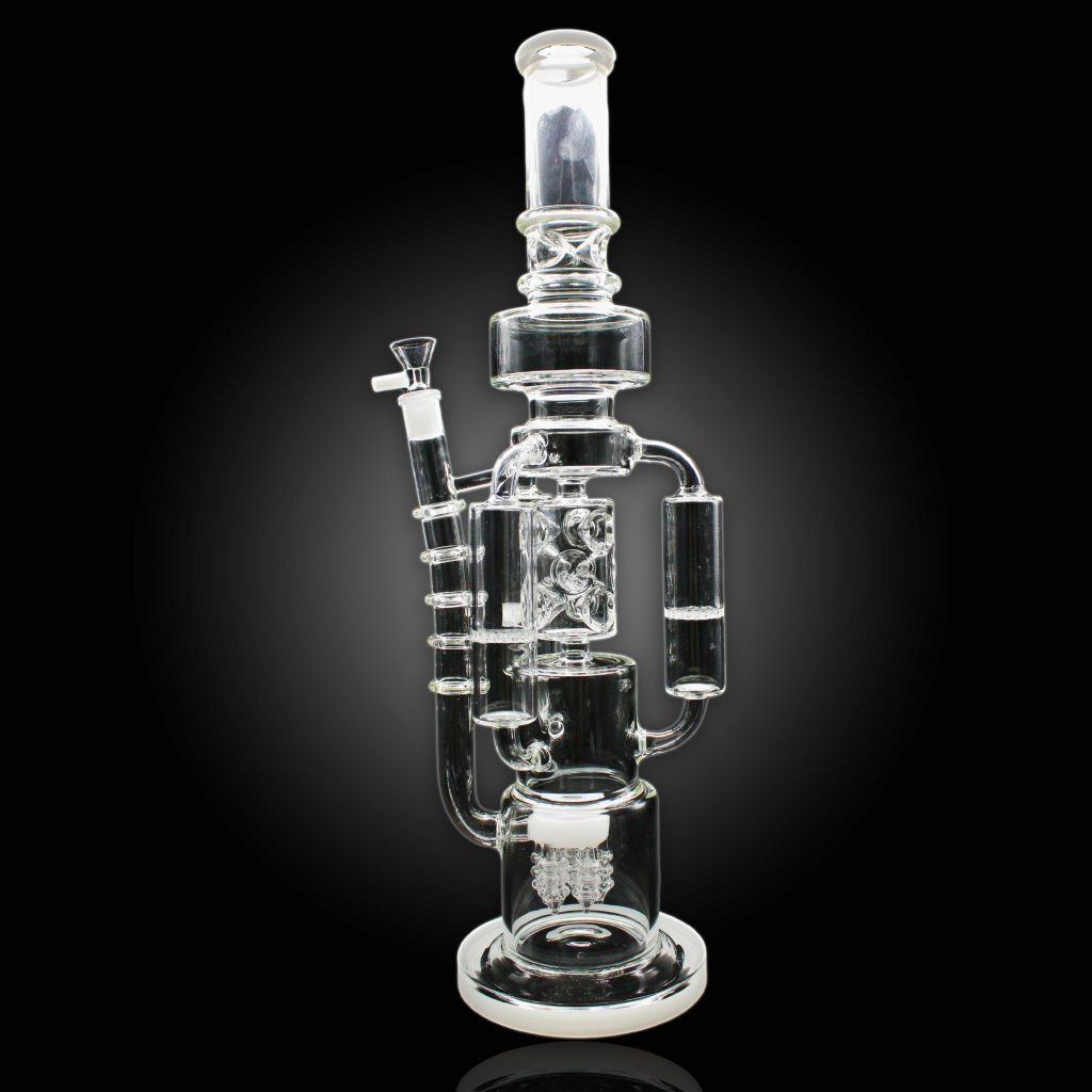 20” ALPHA TRIPLE HONEY COMB ARM DRILL PERC WATER PIPE WHITE – Empire ...