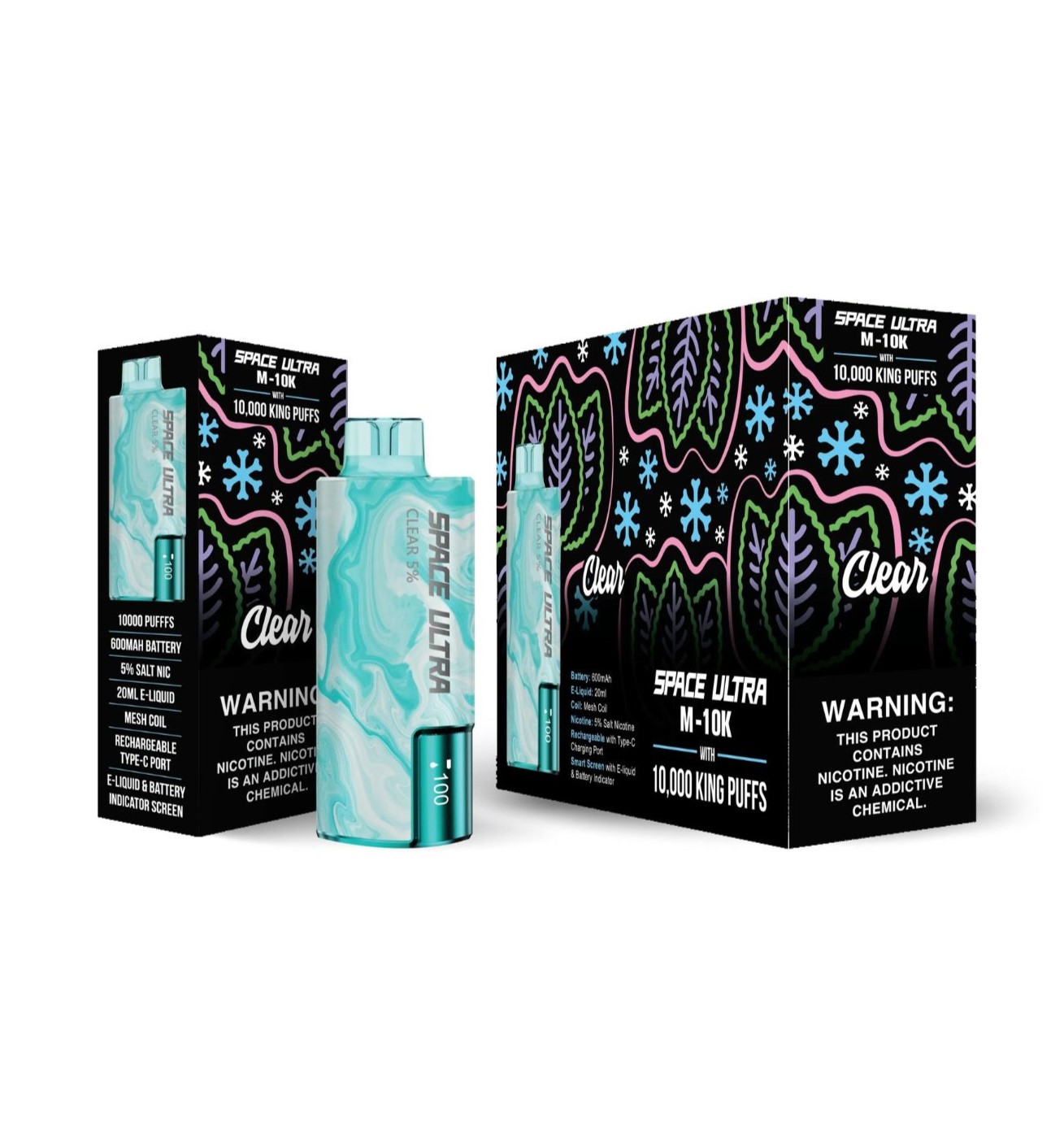 SPACE ULTRA M-10K 10000PF CLEAR 5% -BOX OF 5 – Empire Smoke Distributors