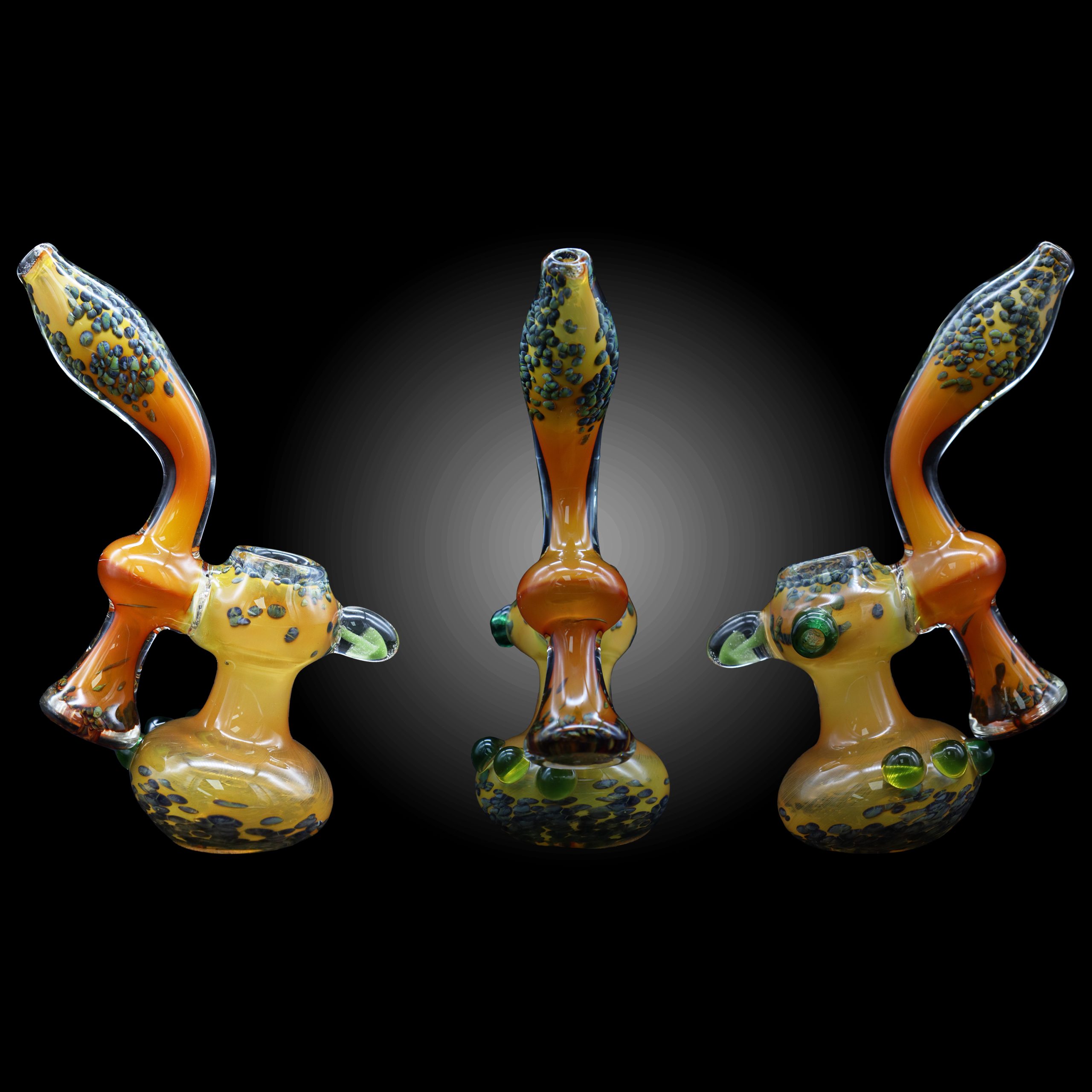 6.5” GOLD FUME THREE MARBLES BUBBLER 6CT JAR – Empire Smoke Distributors