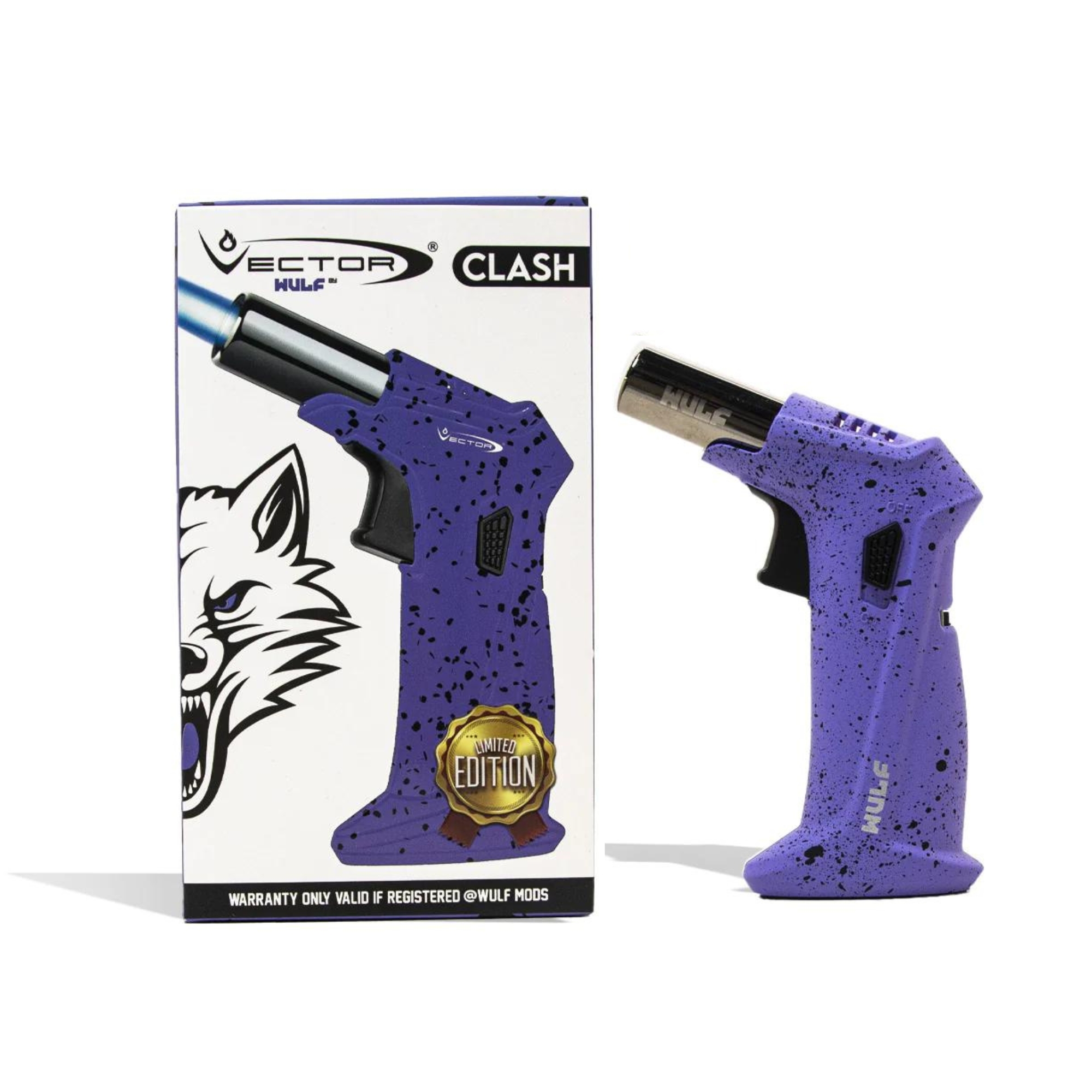 WULF VECTOR CLASH TORCH PURPLE- BLACK SPATTER – Empire Smoke Distributors