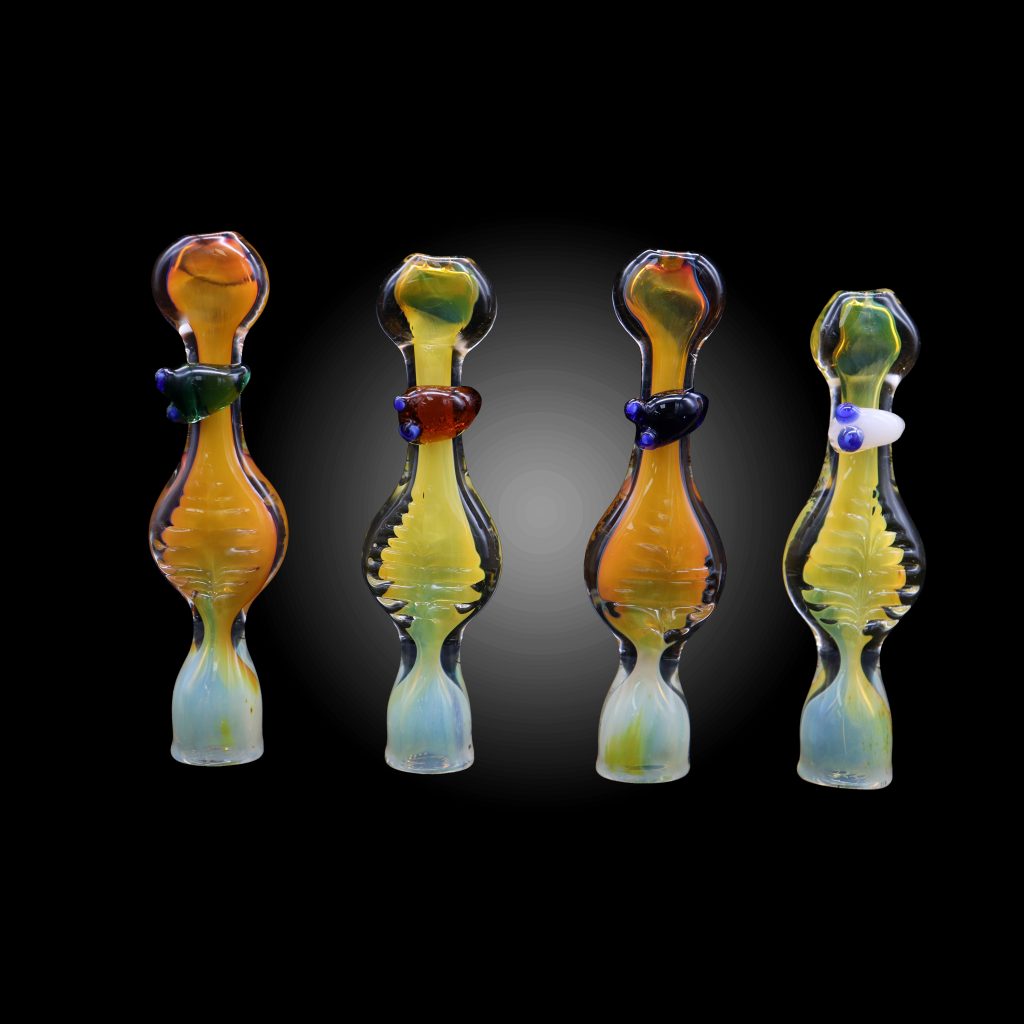 3.5'' YELLOW FUME LEAF DESIGN ONE HITTER 15CT JAR - Empire Smoke ...