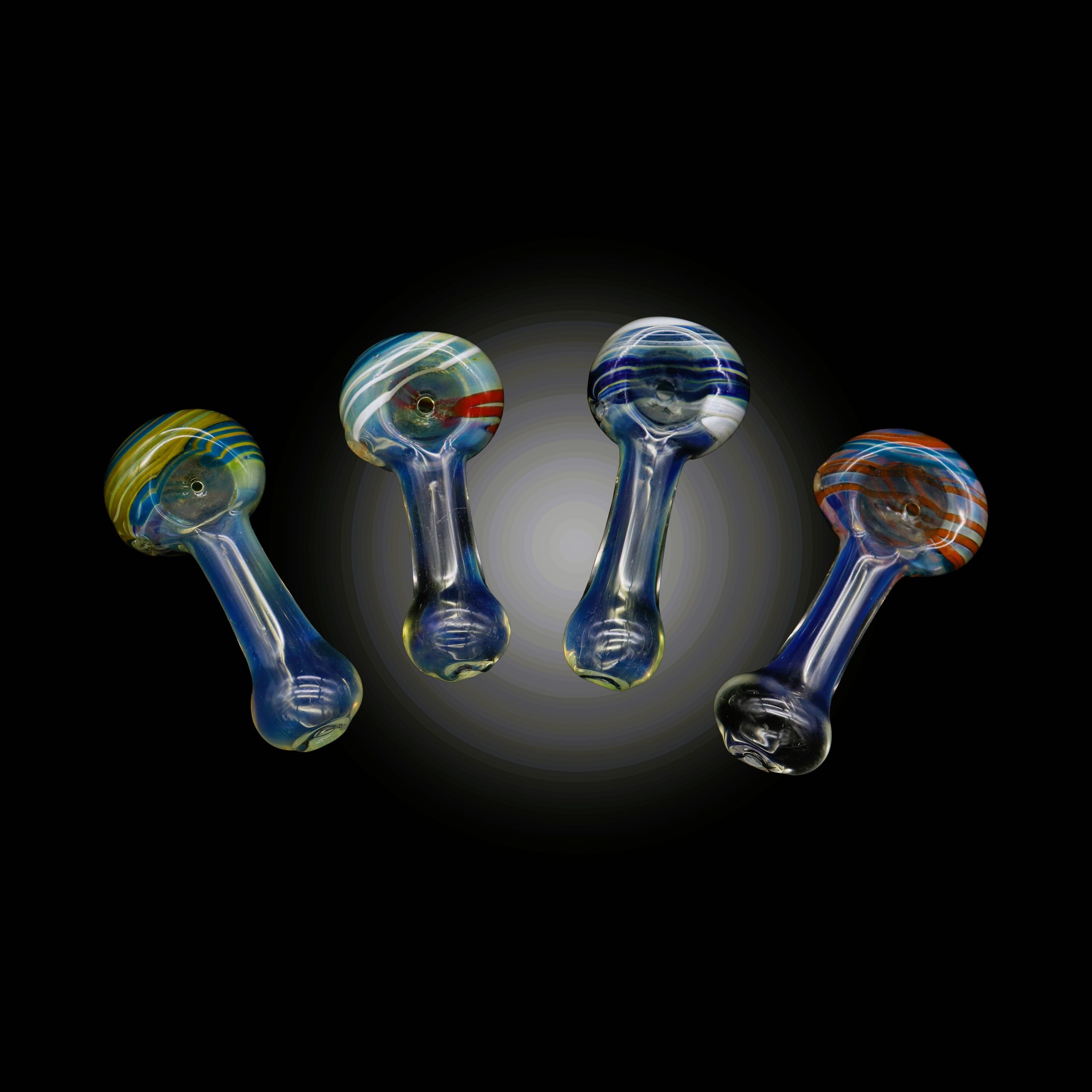 2.5'' COLOR HEAD FUME HAND PIPE 20CT JAR - Empire Smoke Distributors
