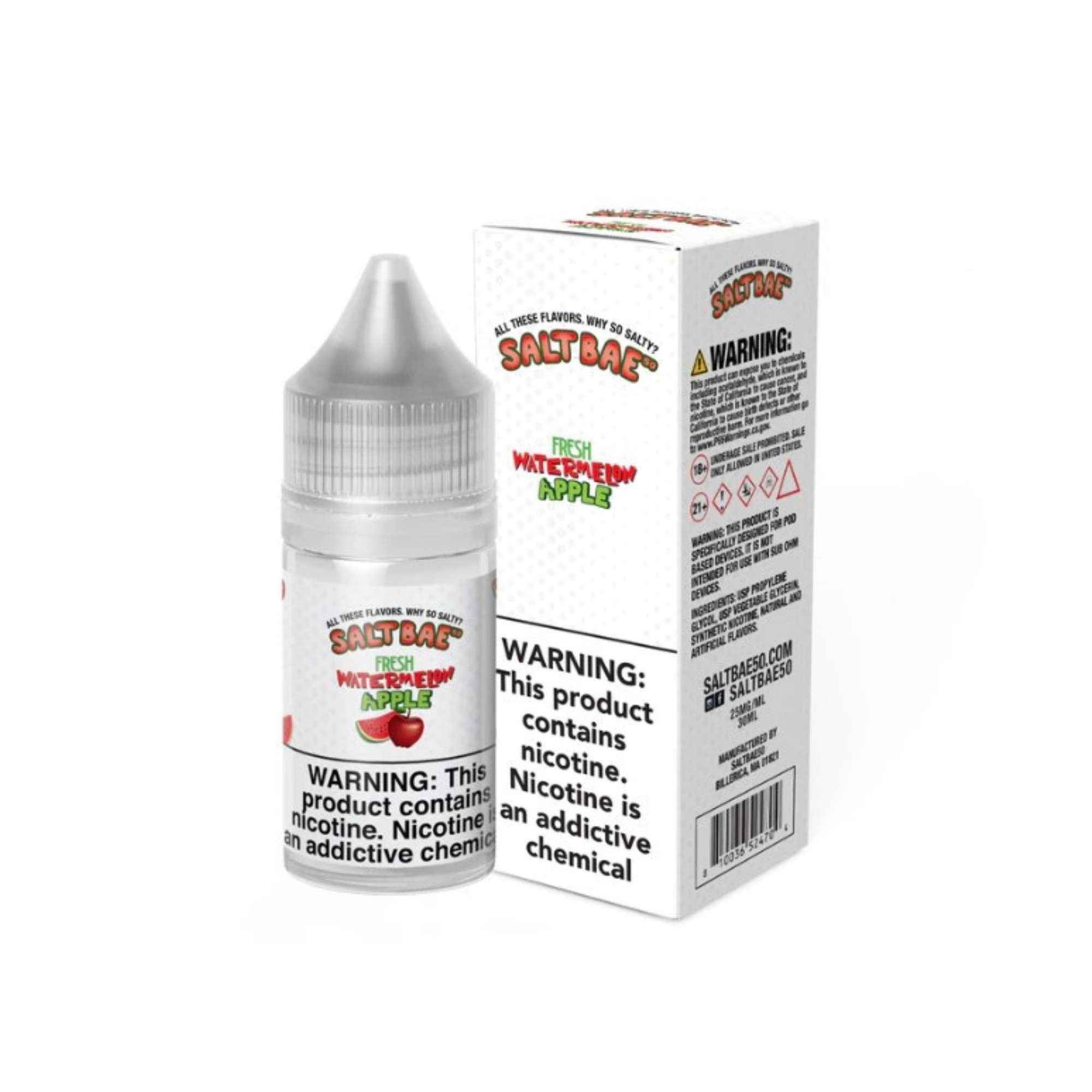 SALT BAE 25MG FRESH WATERMELON APPLE – Empire Smoke Distributors