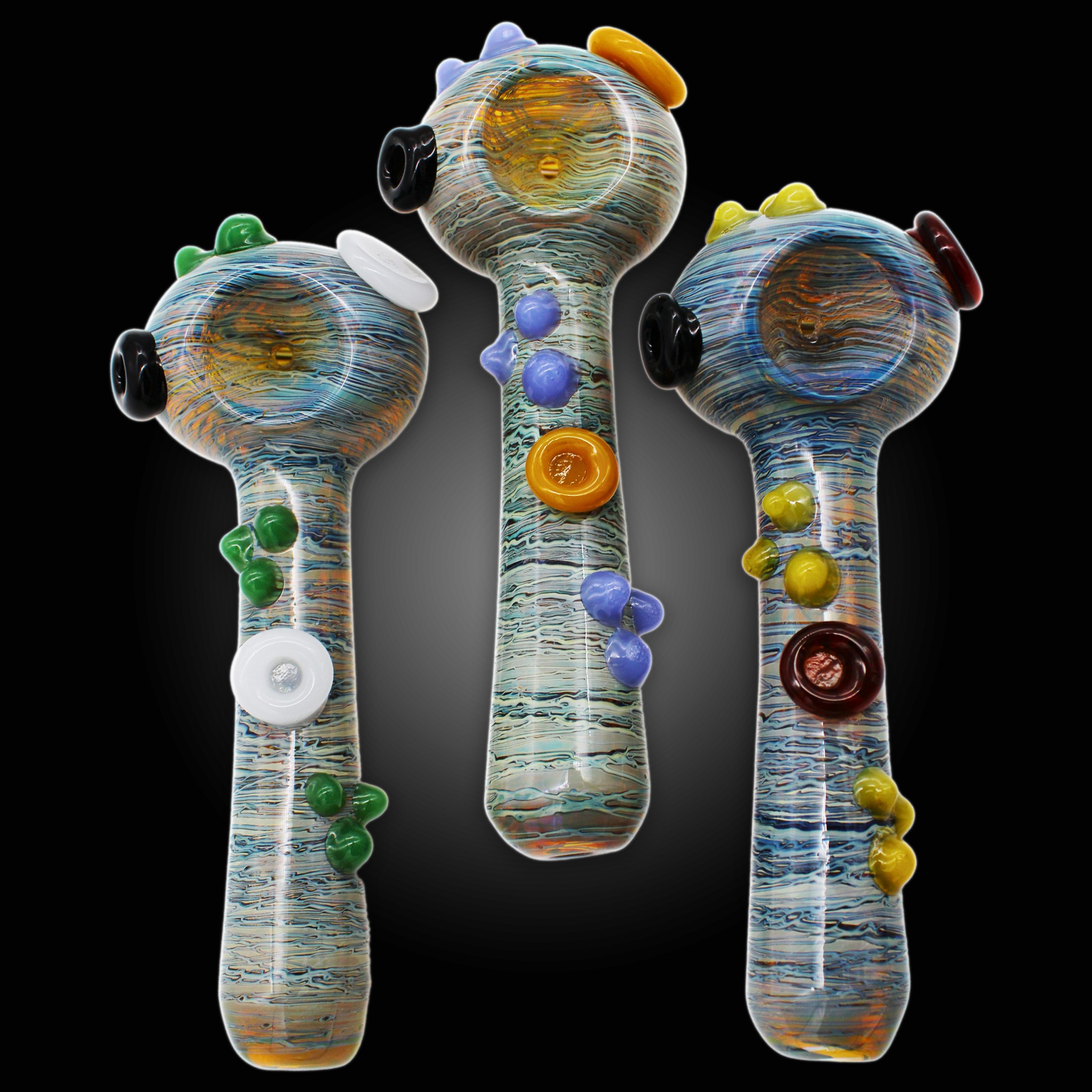 5” DYE TUBE BUTTON KNOCKER HAND PIPE 6CT JAR – Empire Smoke Distributors